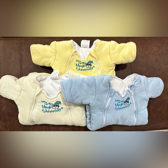 Pajamas | Baby Merlins Magic Sleepsuit Bundle Yellow Cream Blue | Poshmark